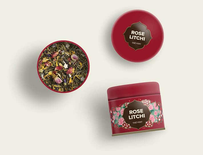 Thé Rose Litchi en boîte métal – Maison Canel